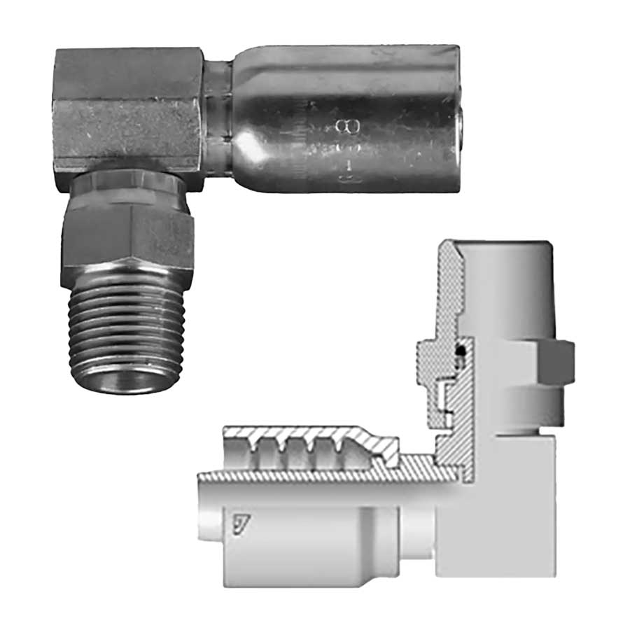 90° Male Pipe Swivel Hydraulic Hose Fittings | Etterman Enterprises