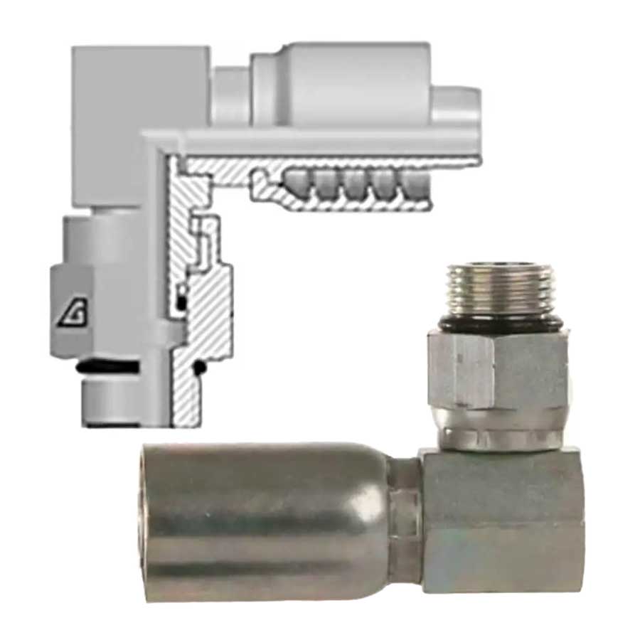 90° O-Ring Male Swivel Hydraulic Hose Fittings | Etterman Enterprises
